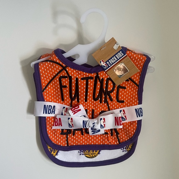 NBA | Accessories | Nwt Los Angeles Lakers Future Baller Baby Boy Bib 2 ...
